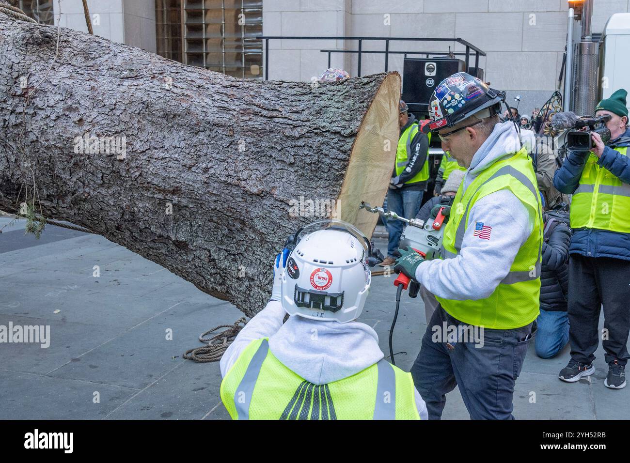 The Rockefeller Center Christmas Tree arrived and installed on the ...
