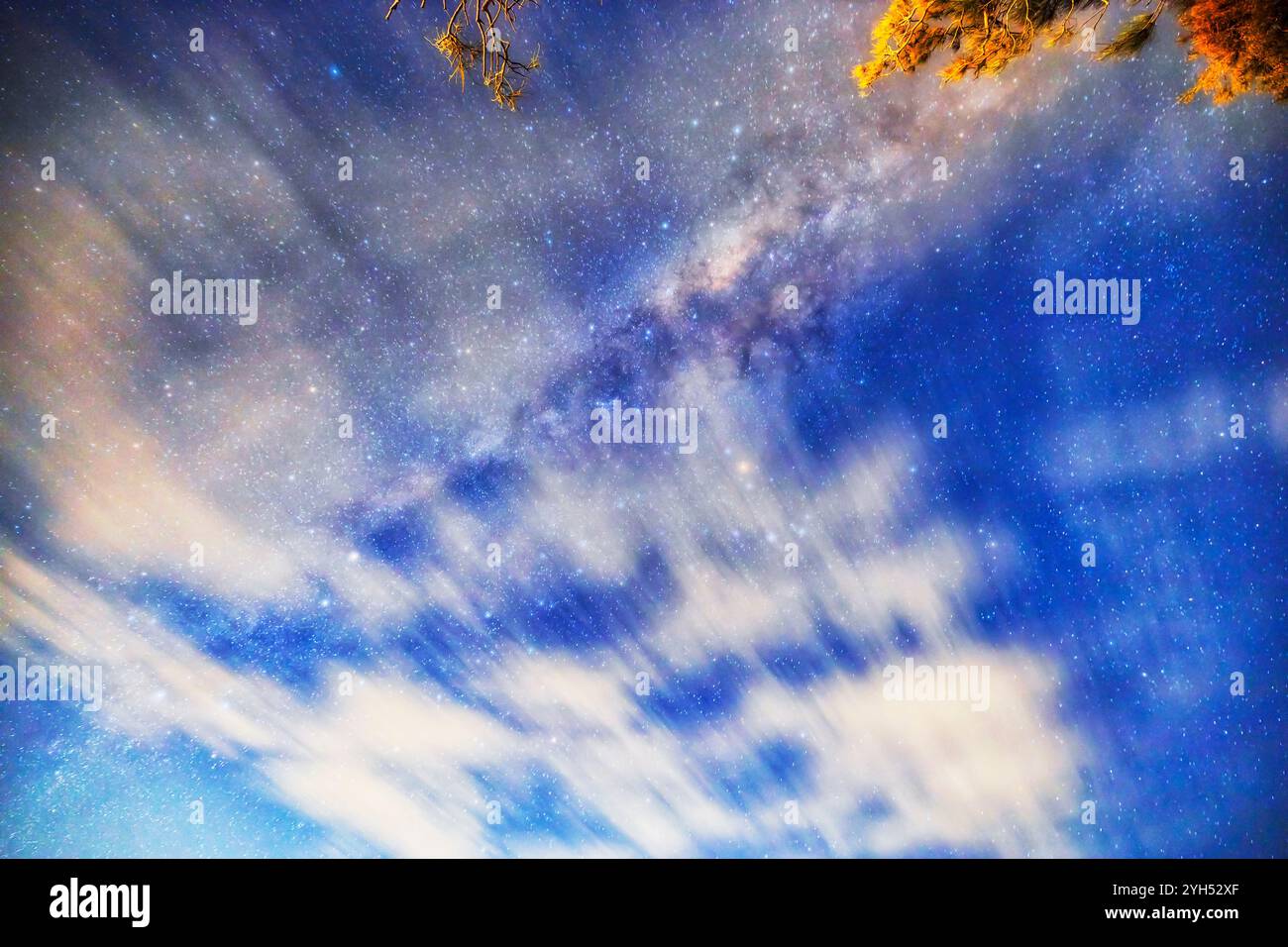 Endless nigh sky with rich Milky Way constellations from Australia Lake ...