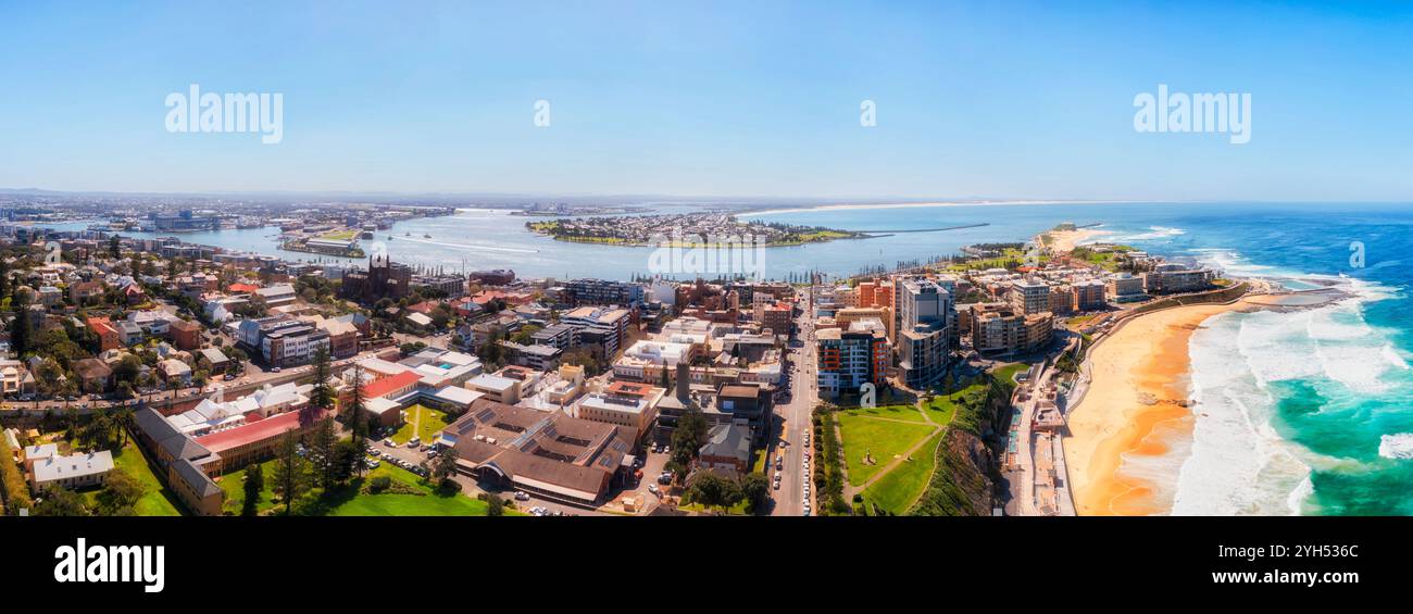 Scenic Hunter river making its way to the Pacific ocean in Newcastle ...
