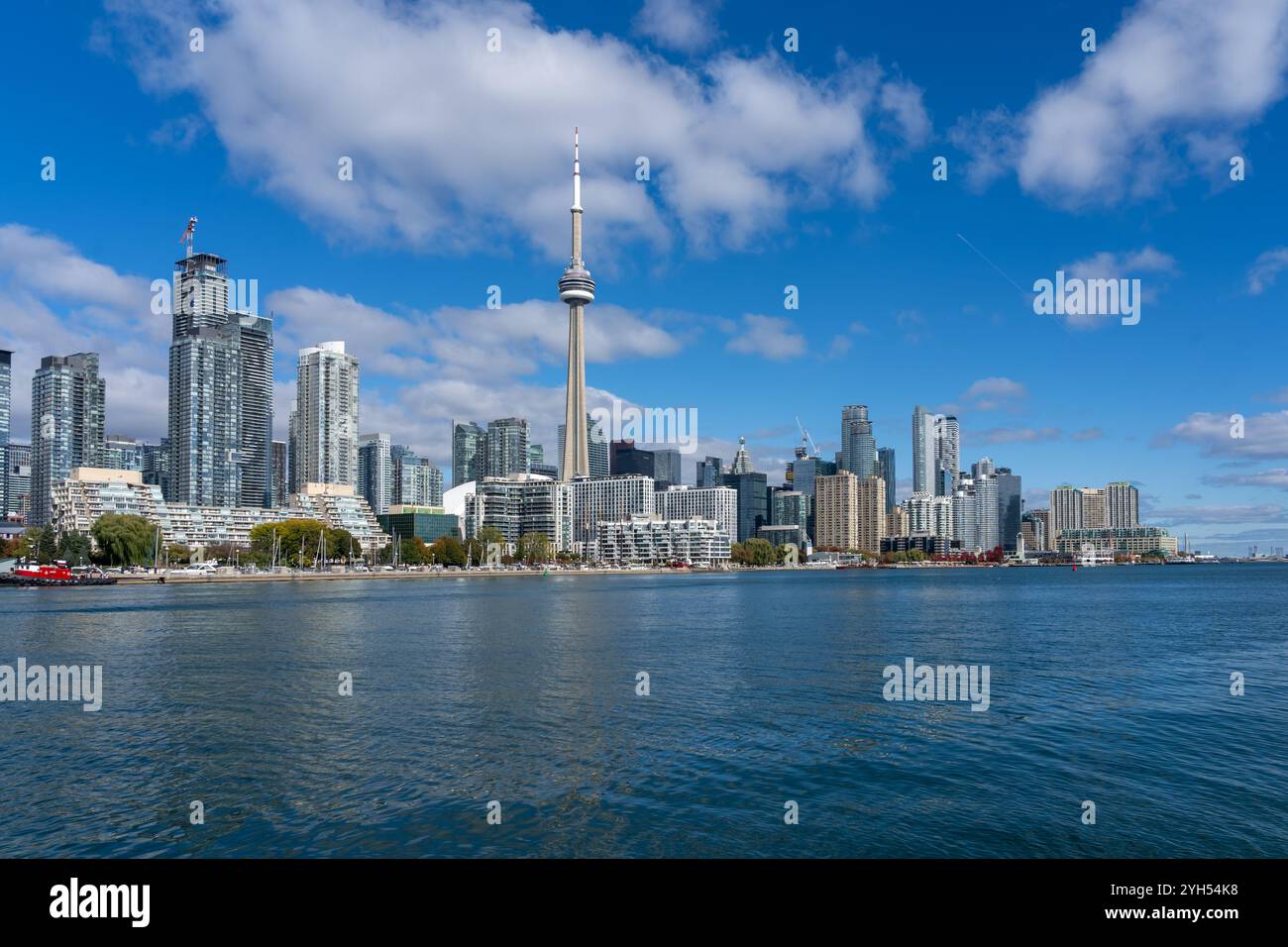 View of Toronto Downtown skyline from Lake Ontario. Toronto, Canada ...