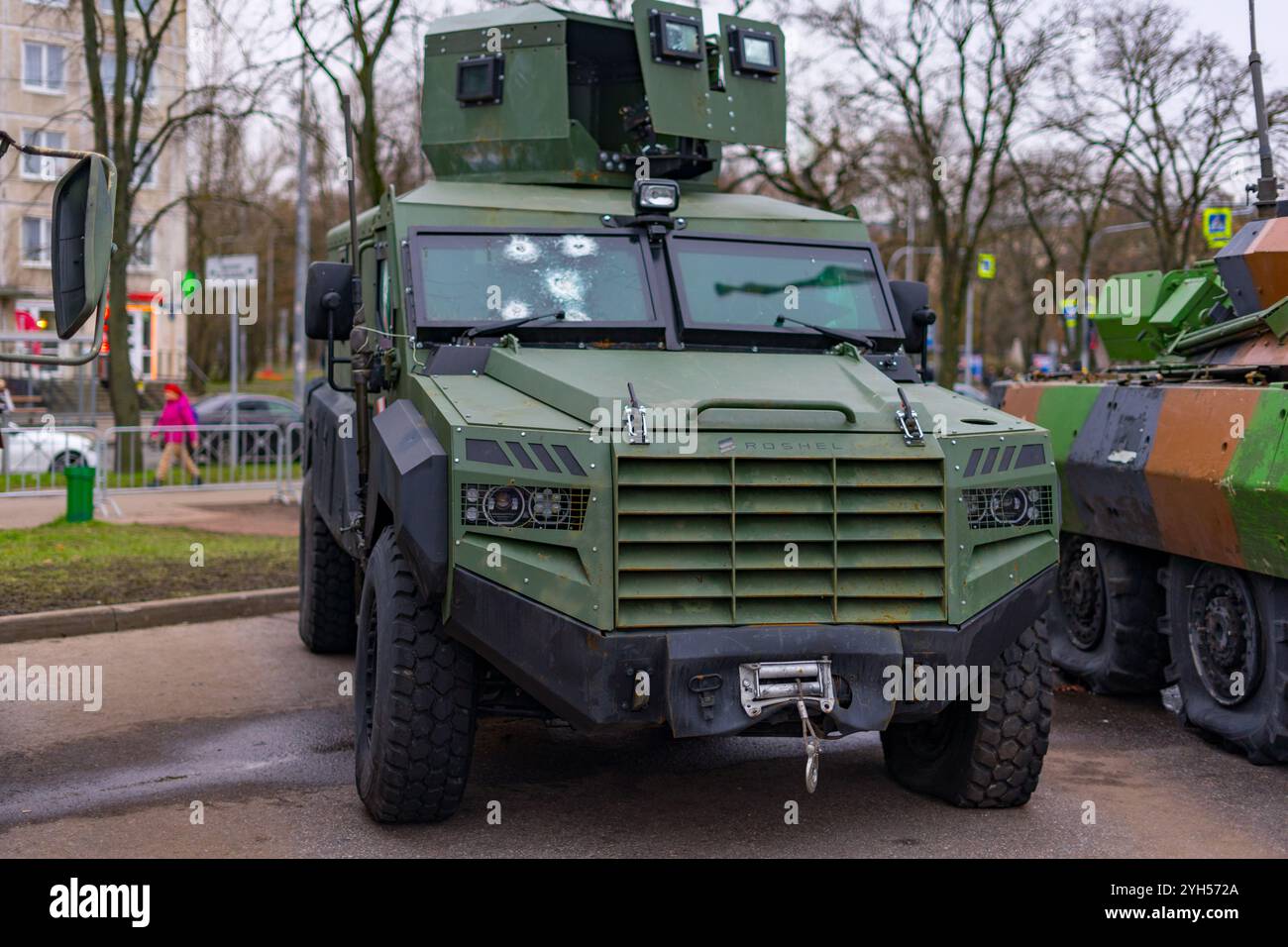 Canadian all-wheel drive multifunctional armored vehicle Stock Photo ...