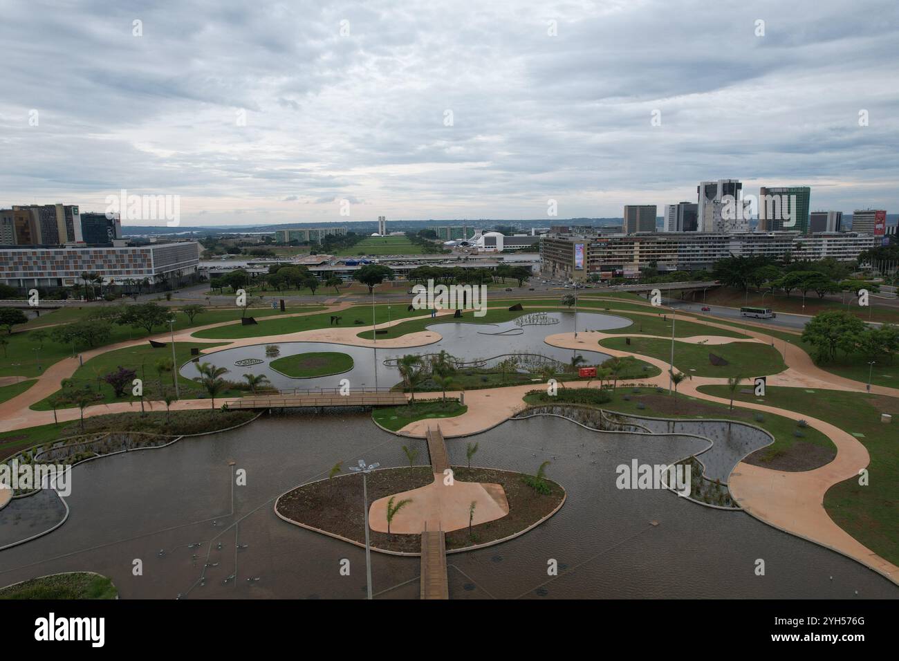 Aerial view of Monumental Axis of Brasilia, Brazil Stock Photo - Alamy