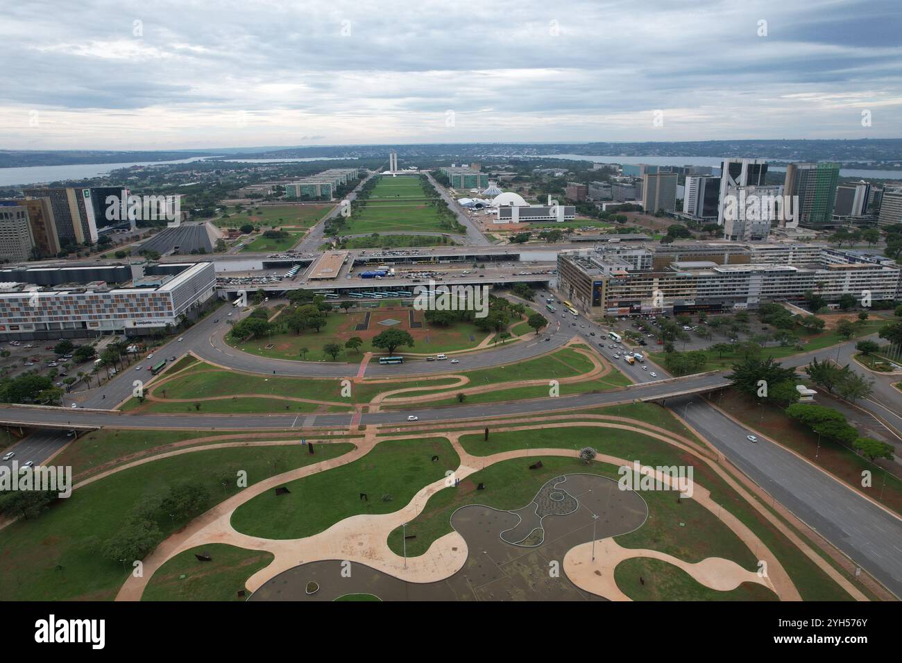 Aerial view of Monumental Axis of Brasilia, Brazil Stock Photo - Alamy