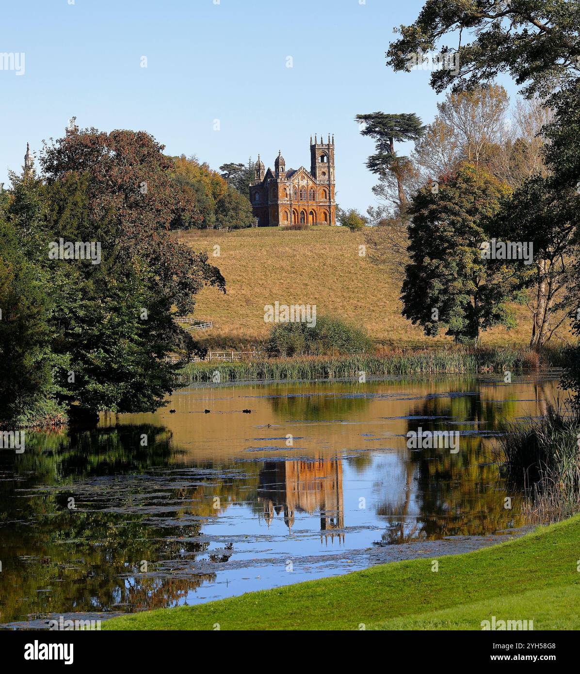 National Trust Stowe School reflection photography Stock Photo - Alamy