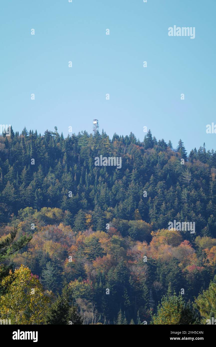 The brilliant fall foliage in the Adirondack Mountains of Upstate New ...
