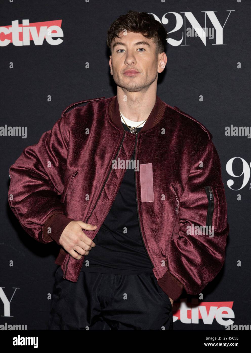 Actor Barry Keoghan poses backstge before discussing the film "Bird" at ...