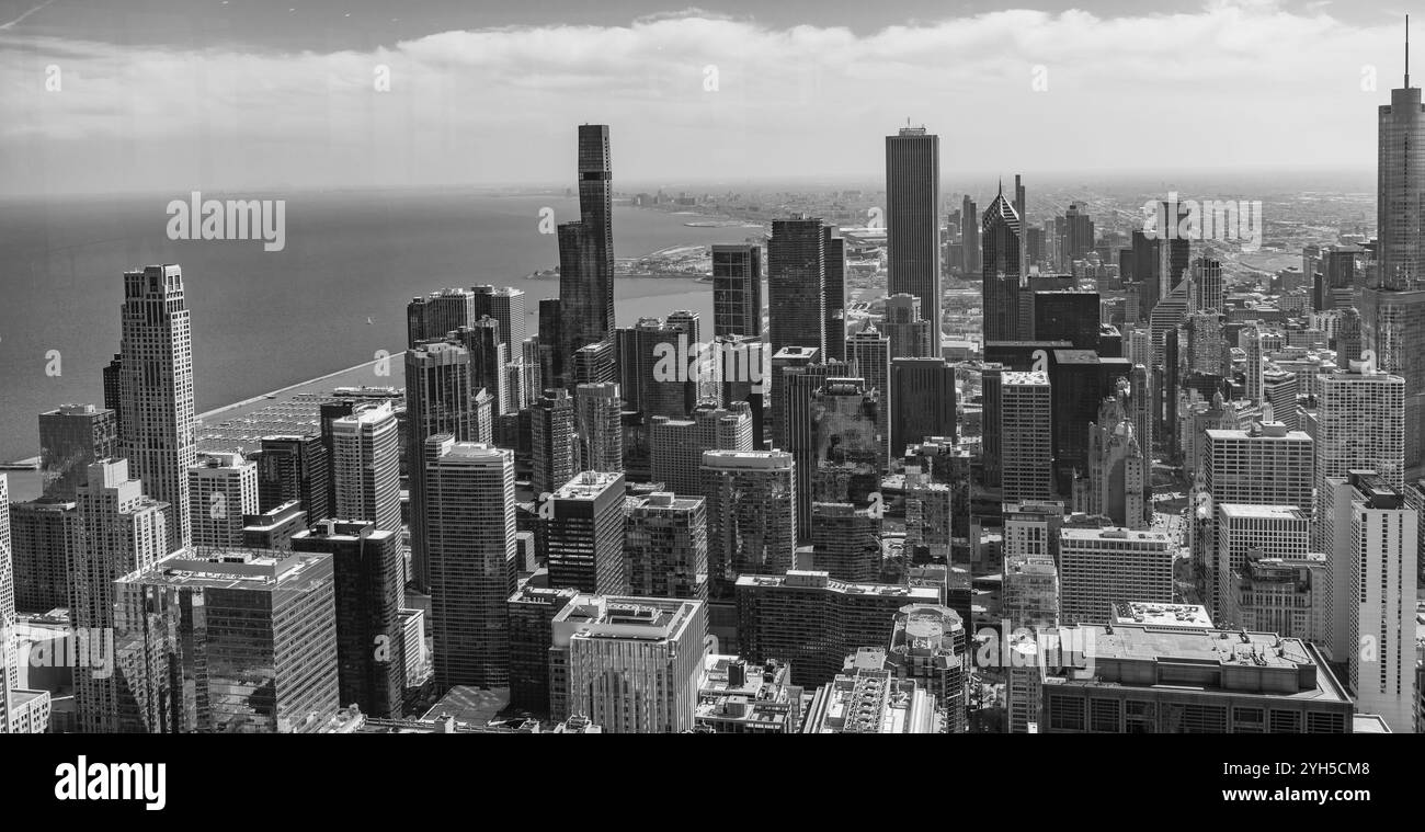 aerial view on downtown cityscape. skyscraper aerial view. cityscape ...