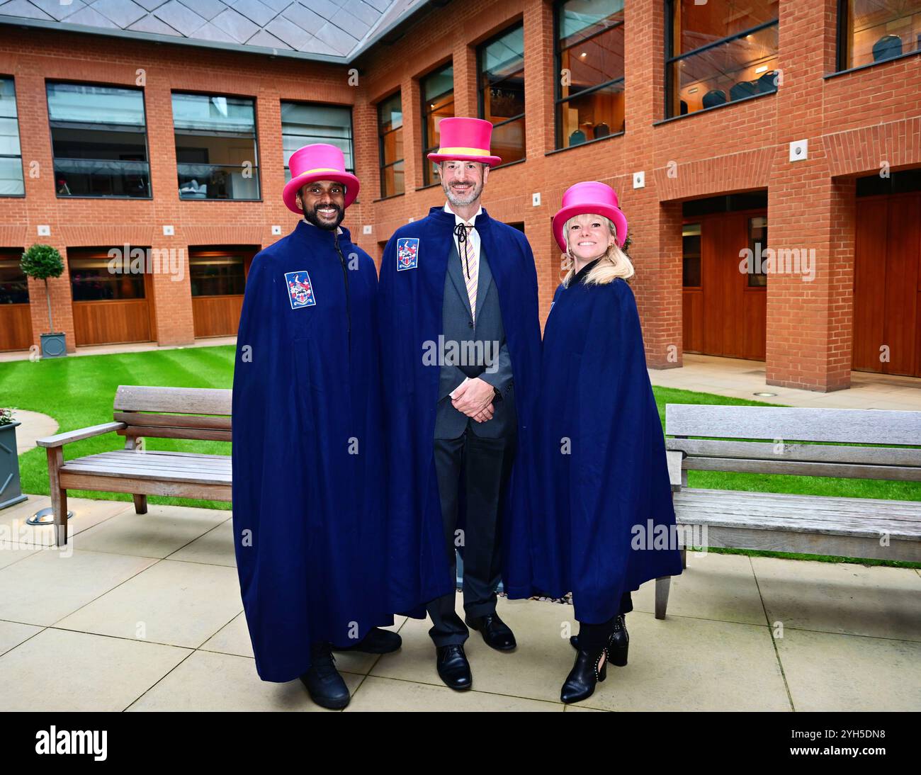 LONDON, UK. 9th Nov, 2024. Emma Heal (R) Bespoke felt pink, Top Hat by ...