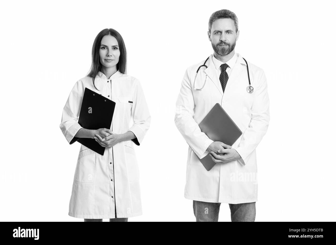 doctor at hospital. two doctor hold medical prescription. doctor and ...