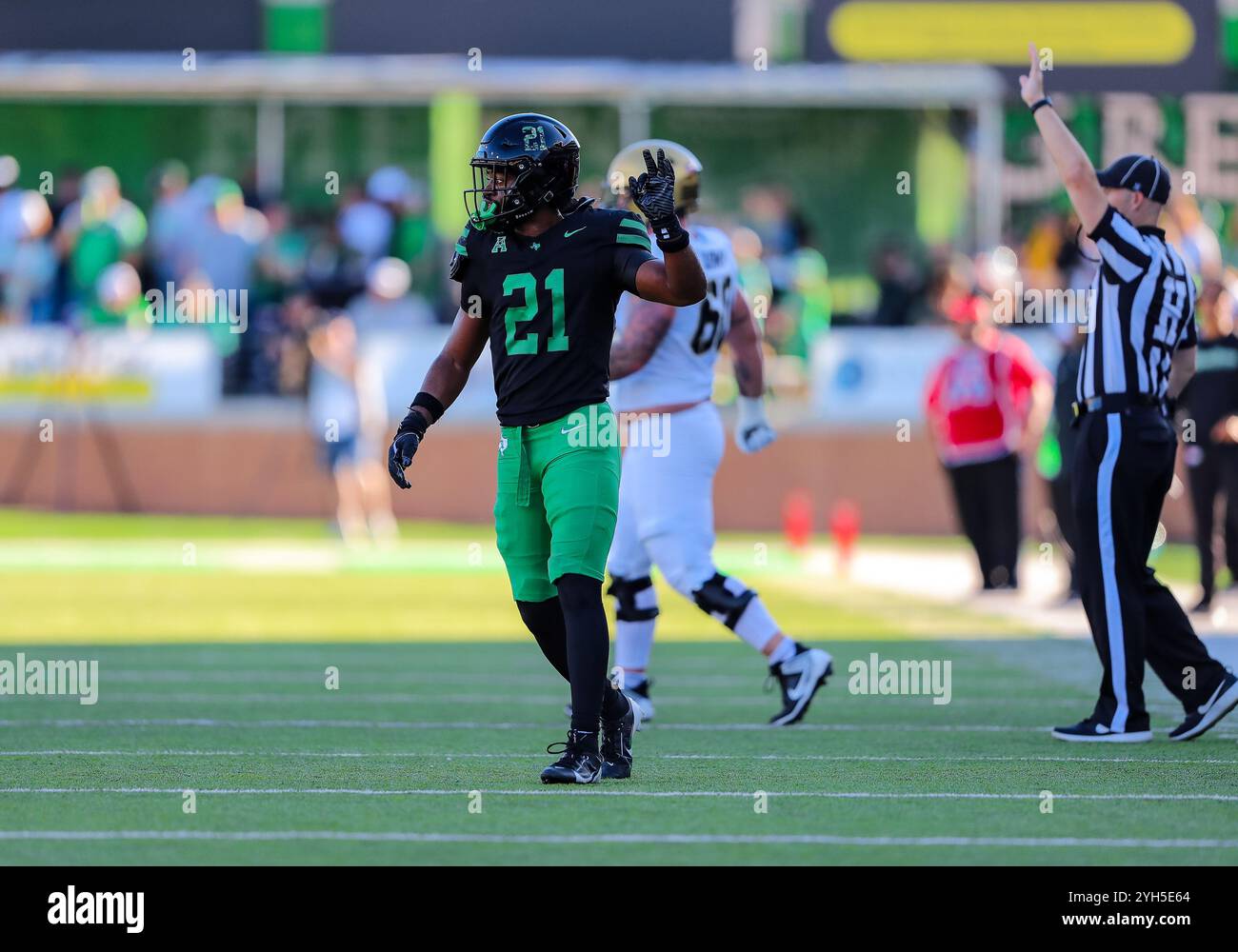 November 09, 2024:.North Texas Mean Green safety Jayden Hill (21 ...