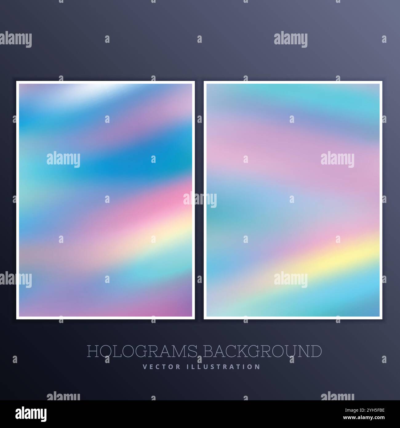 ser of holographic background with vibrant colors Stock Vector Image ...