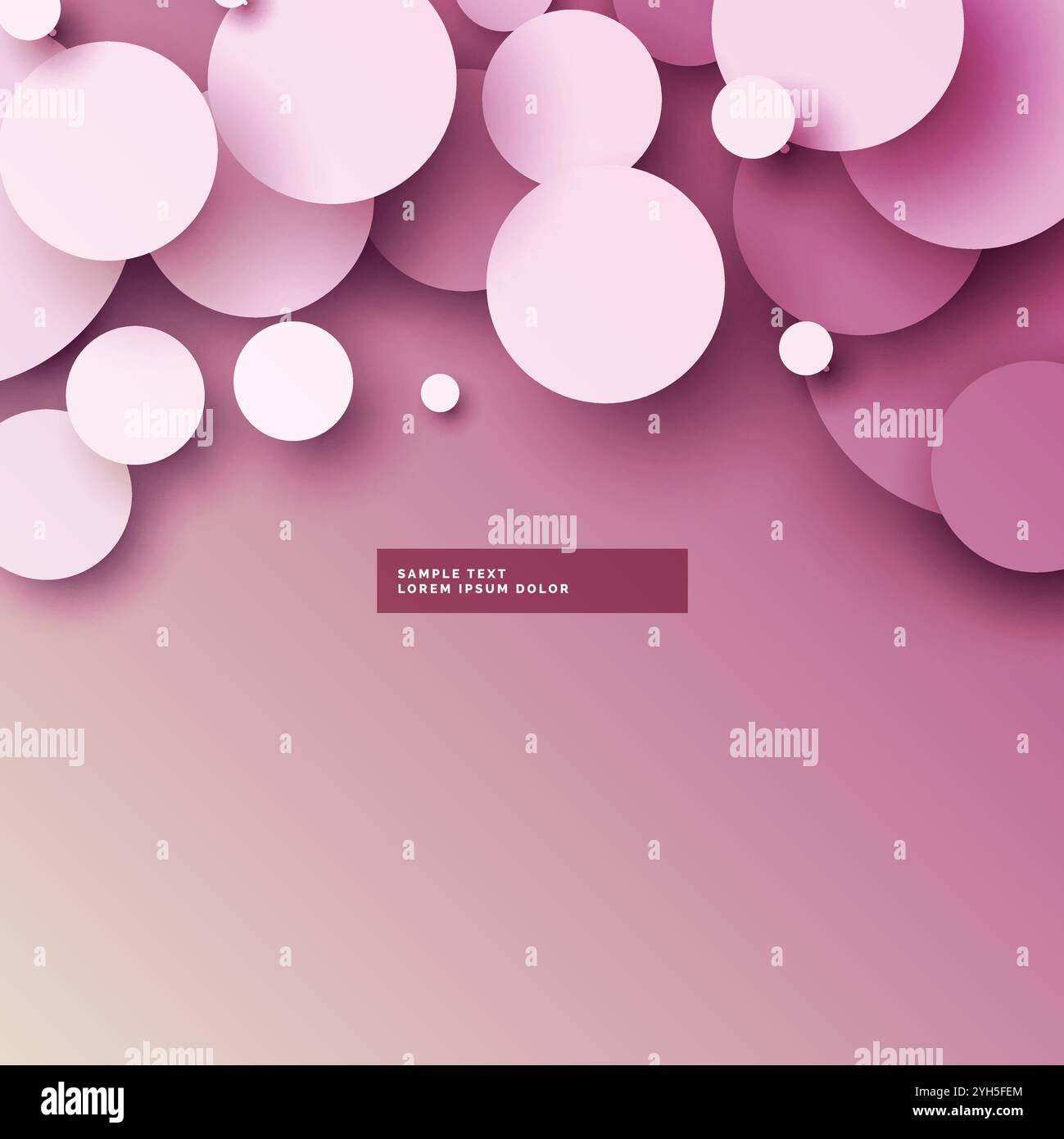 soft pink 3d circles background Stock Vector Image & Art - Alamy