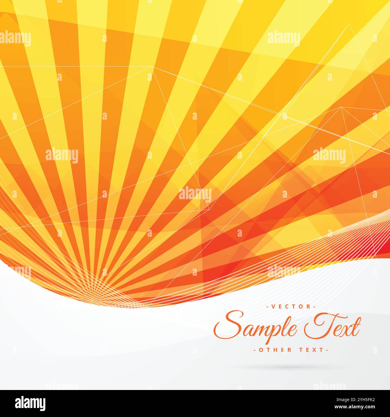 Yellow abstract background with rays Stock Vector Image & Art - Alamy