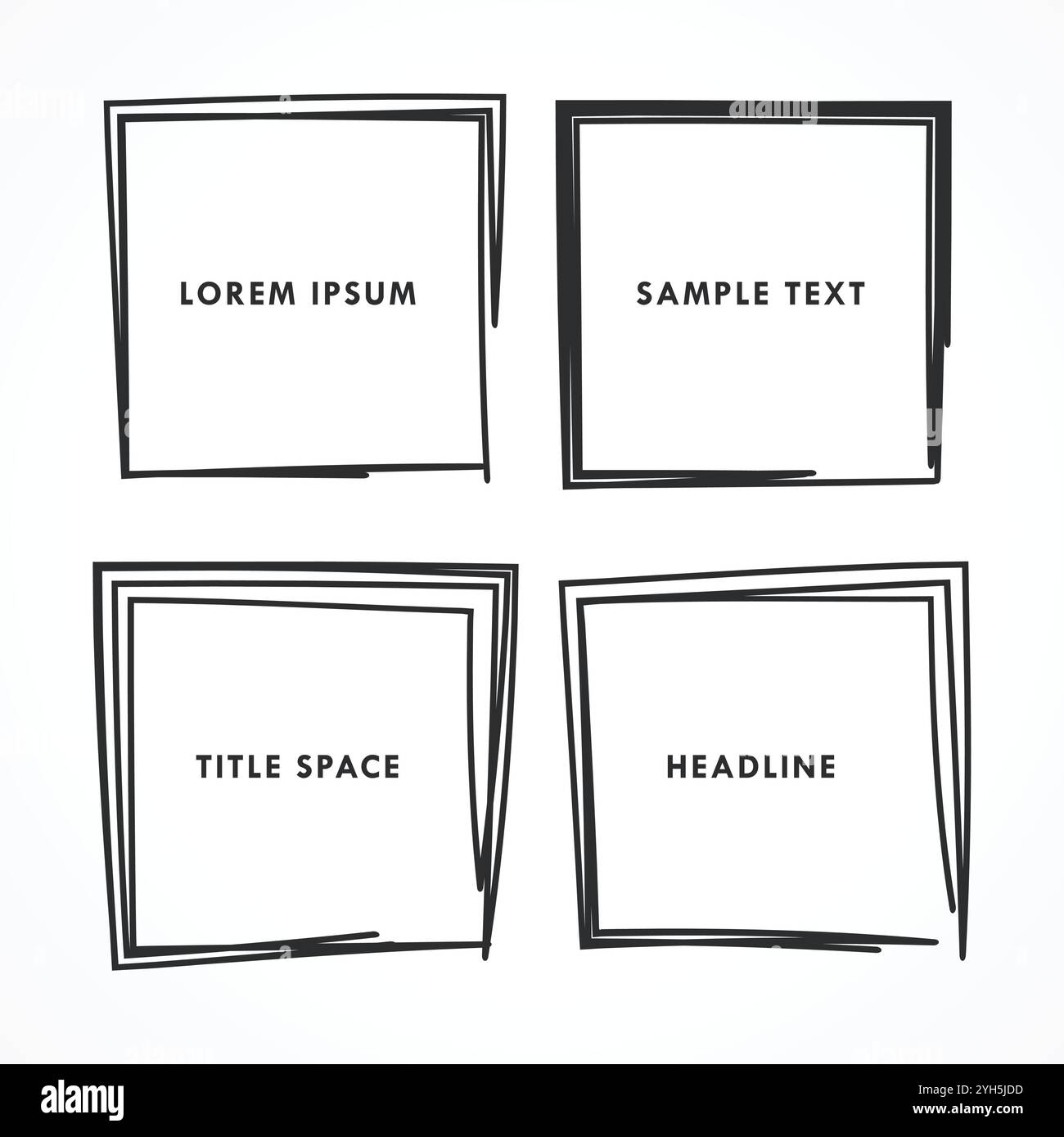 squares doodle set vector Stock Vector Image & Art - Alamy