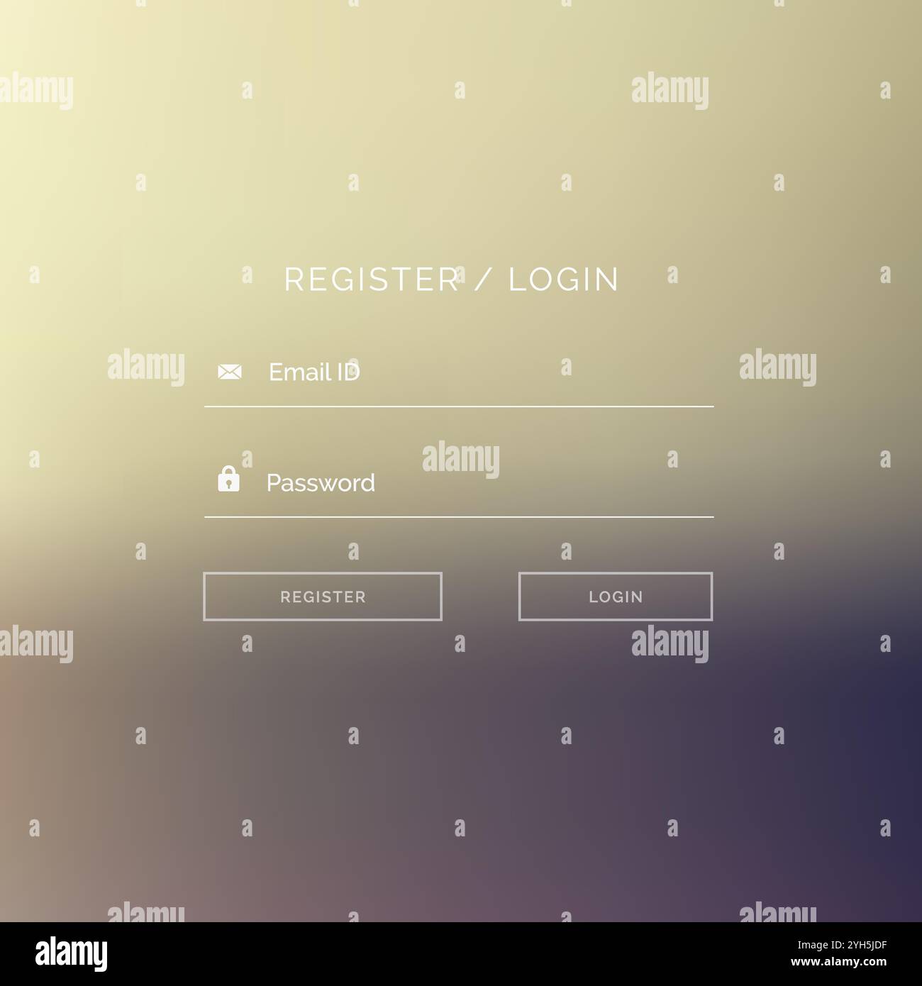 clean login form template design on blurred background Stock Vector ...