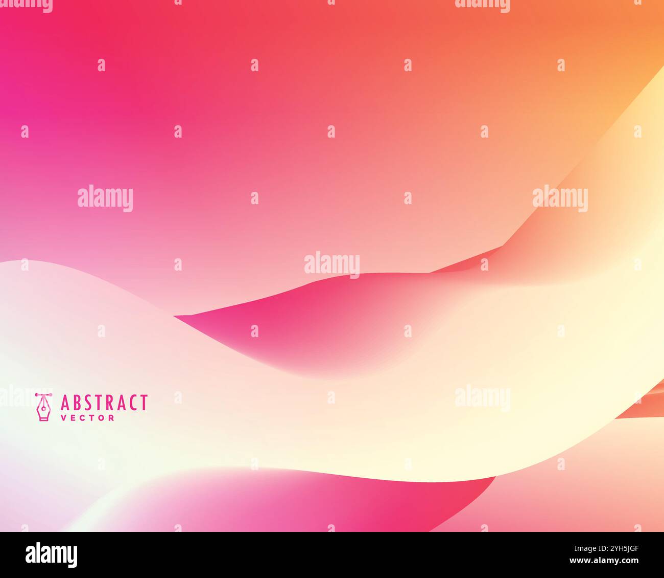 pink abstract vector wavy background design Stock Vector Image & Art ...