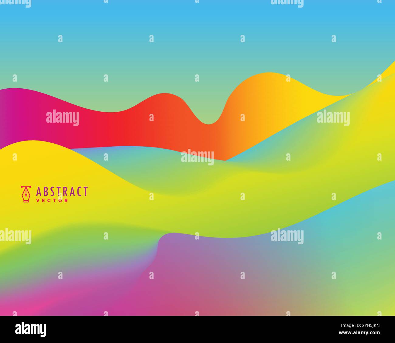 abstract background colorful waves vector Stock Vector Image & Art - Alamy