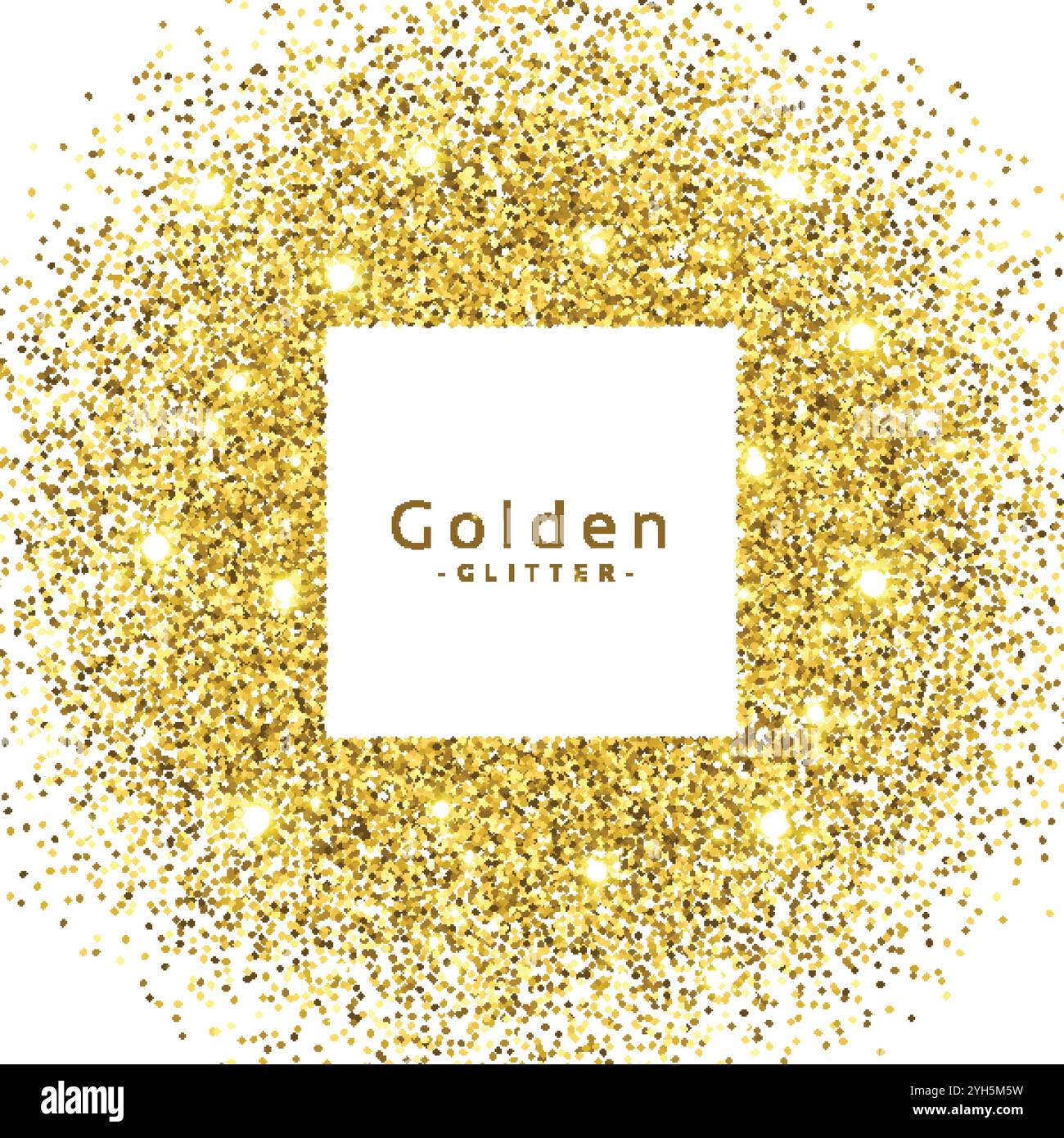 abstract golden glitter sparkles frame Stock Vector Image & Art - Alamy