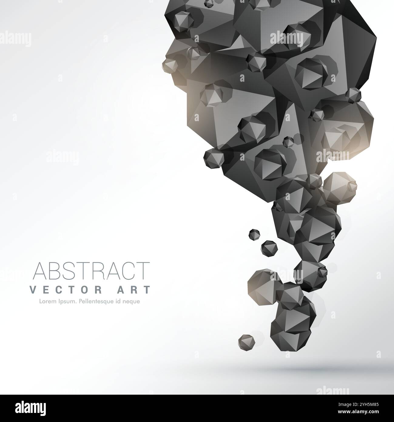 abstract black polyhedron particles background Stock Vector Image & Art ...
