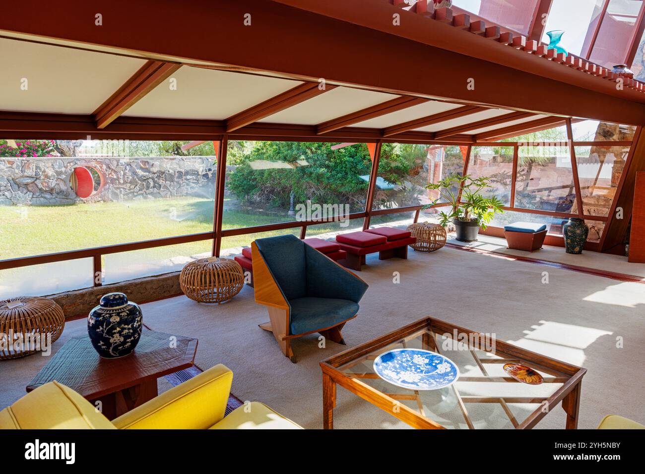 Interior view; Frank Lloyd Wright's Taliesin West; Scottsdale; Arizona; USA Stock Photo - Alamy