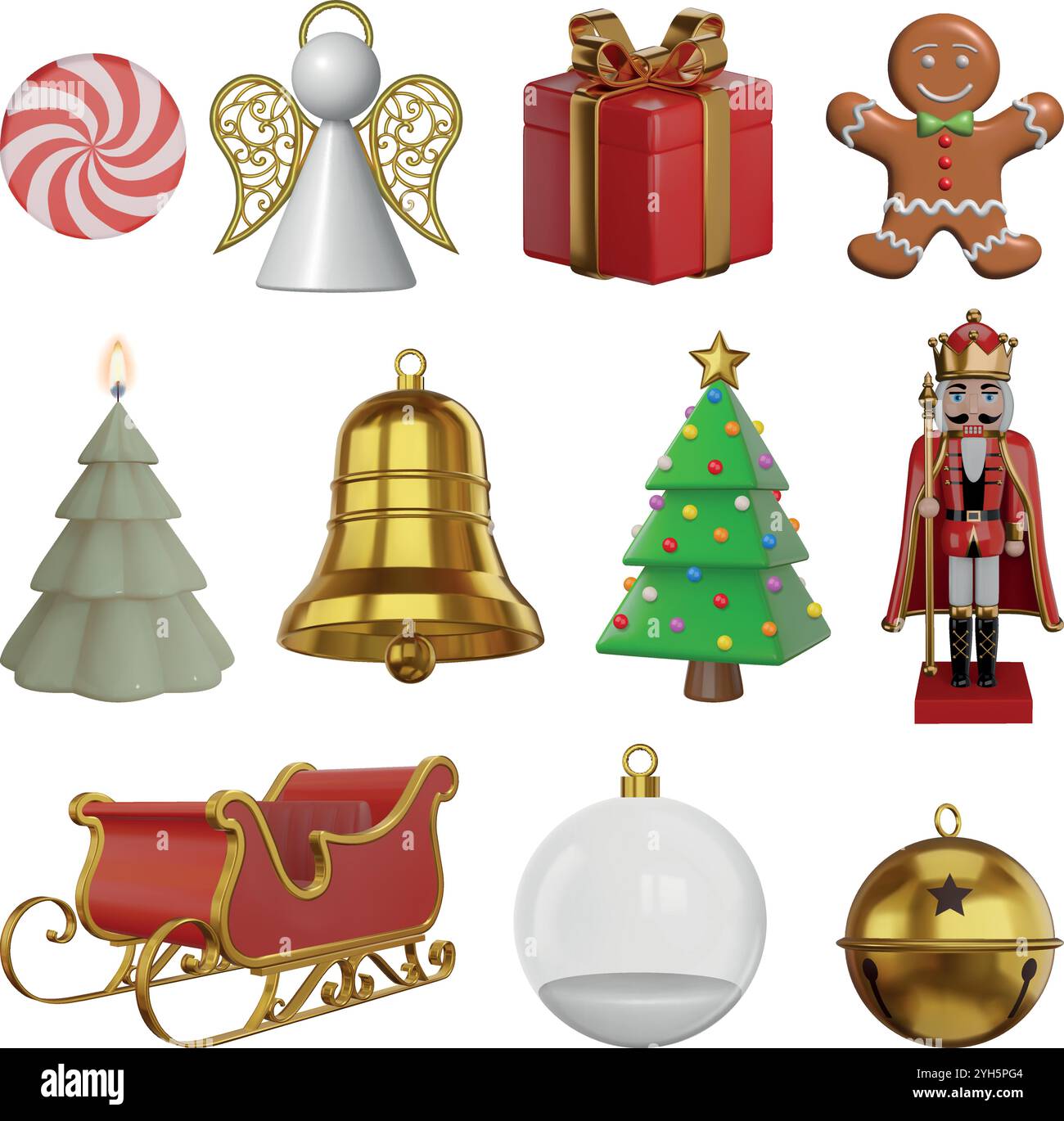 3d christmas elements hi-res stock photography and images - Alamy