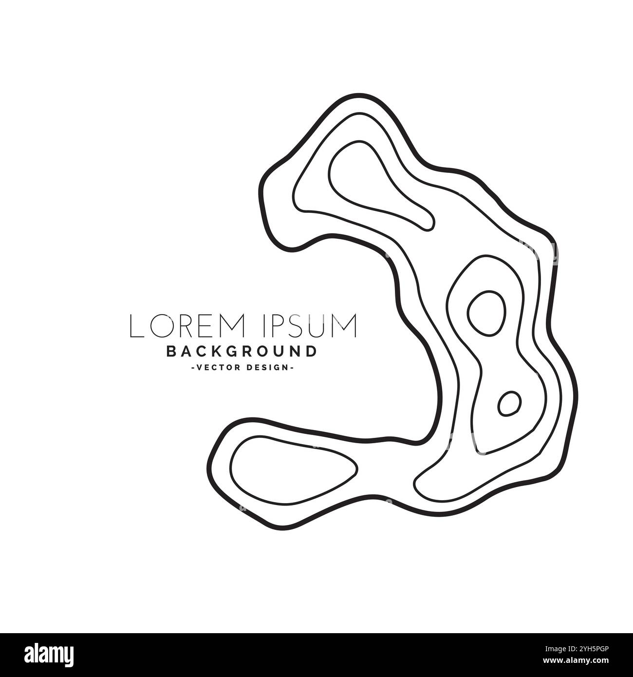 topographic map contour lines background elevation vector illustration ...