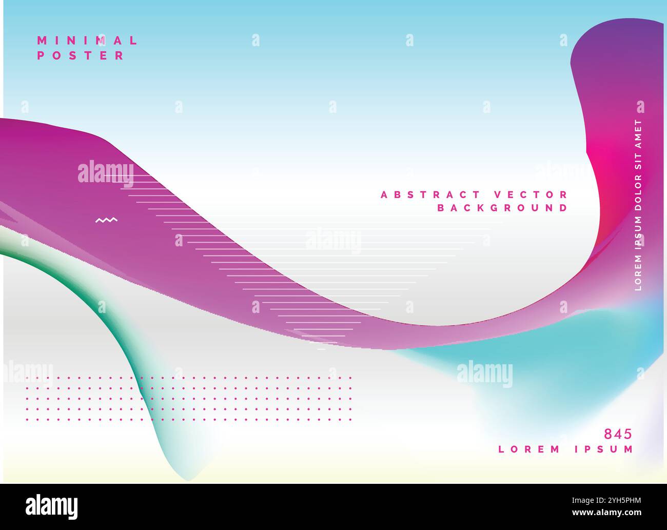 abstract wavy poster design background vector illustration Stock Vector ...