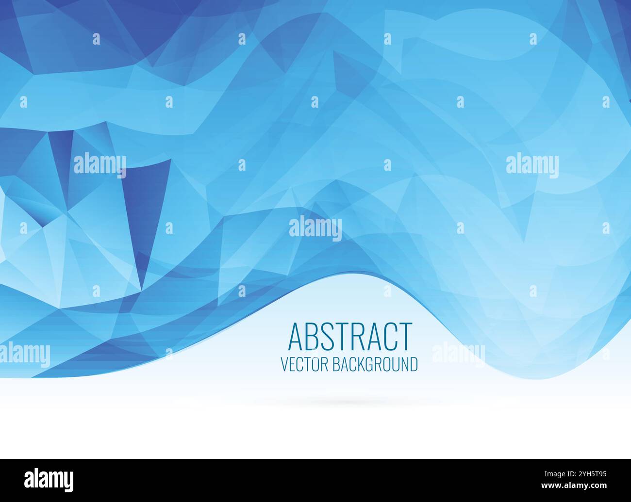 abstract blue wavy shape triangle background Stock Vector Image & Art ...