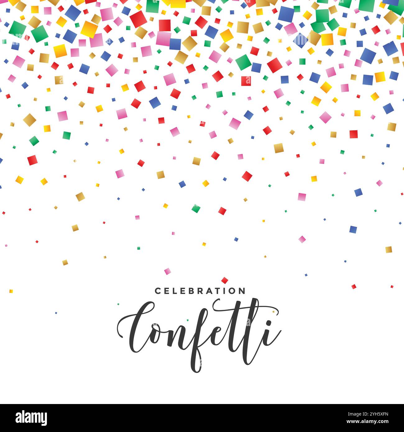 falling confetti background in many colors Stock Vector Image & Art - Alamy
