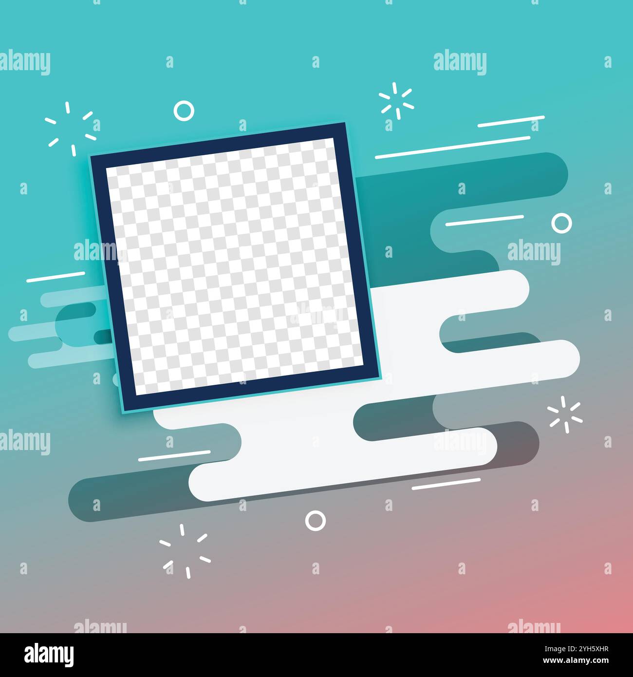 memphis style photo memories template scrapbook Stock Vector Image ...
