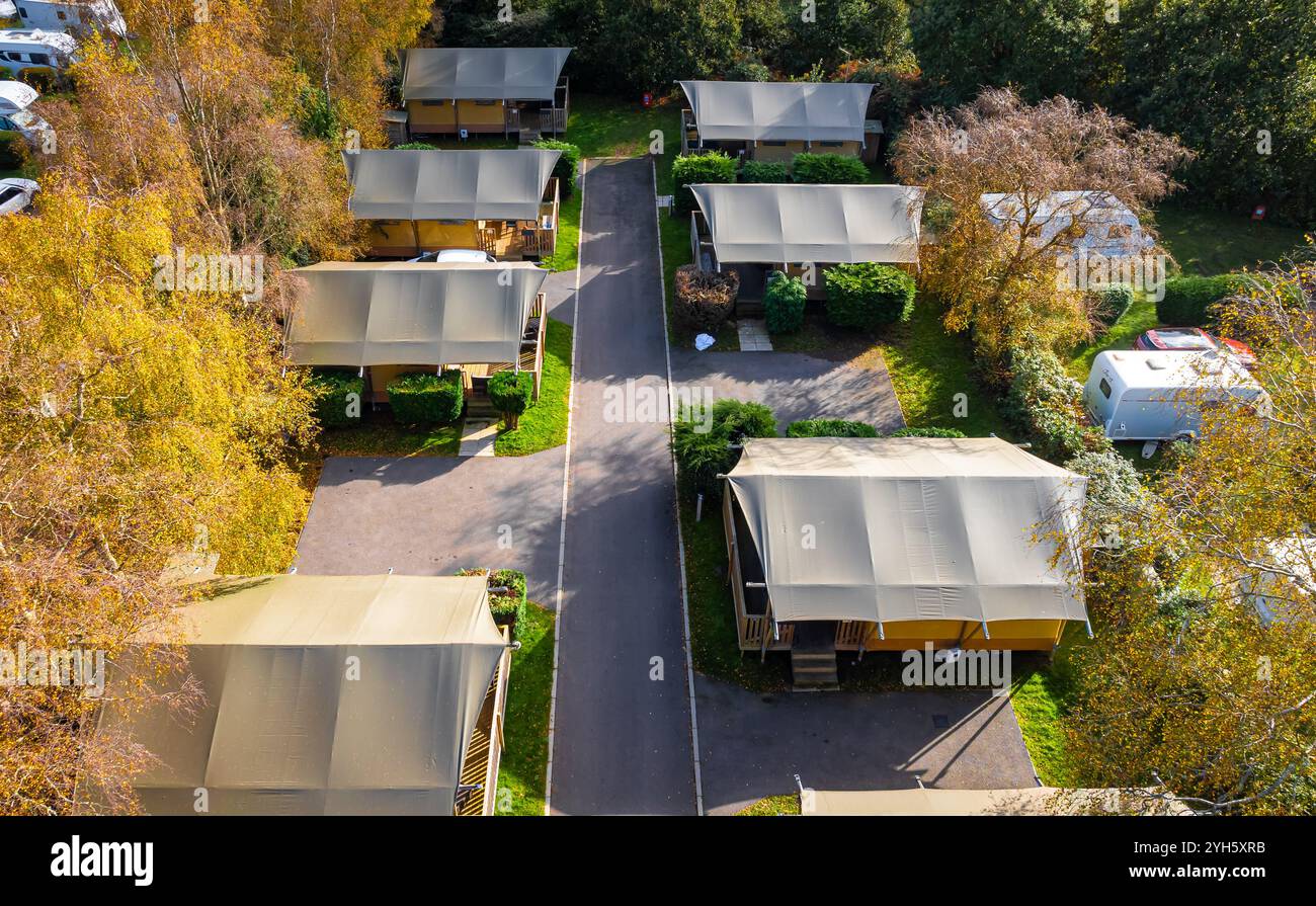 Aerial view caravan park hi-res stock photography and images - Alamy