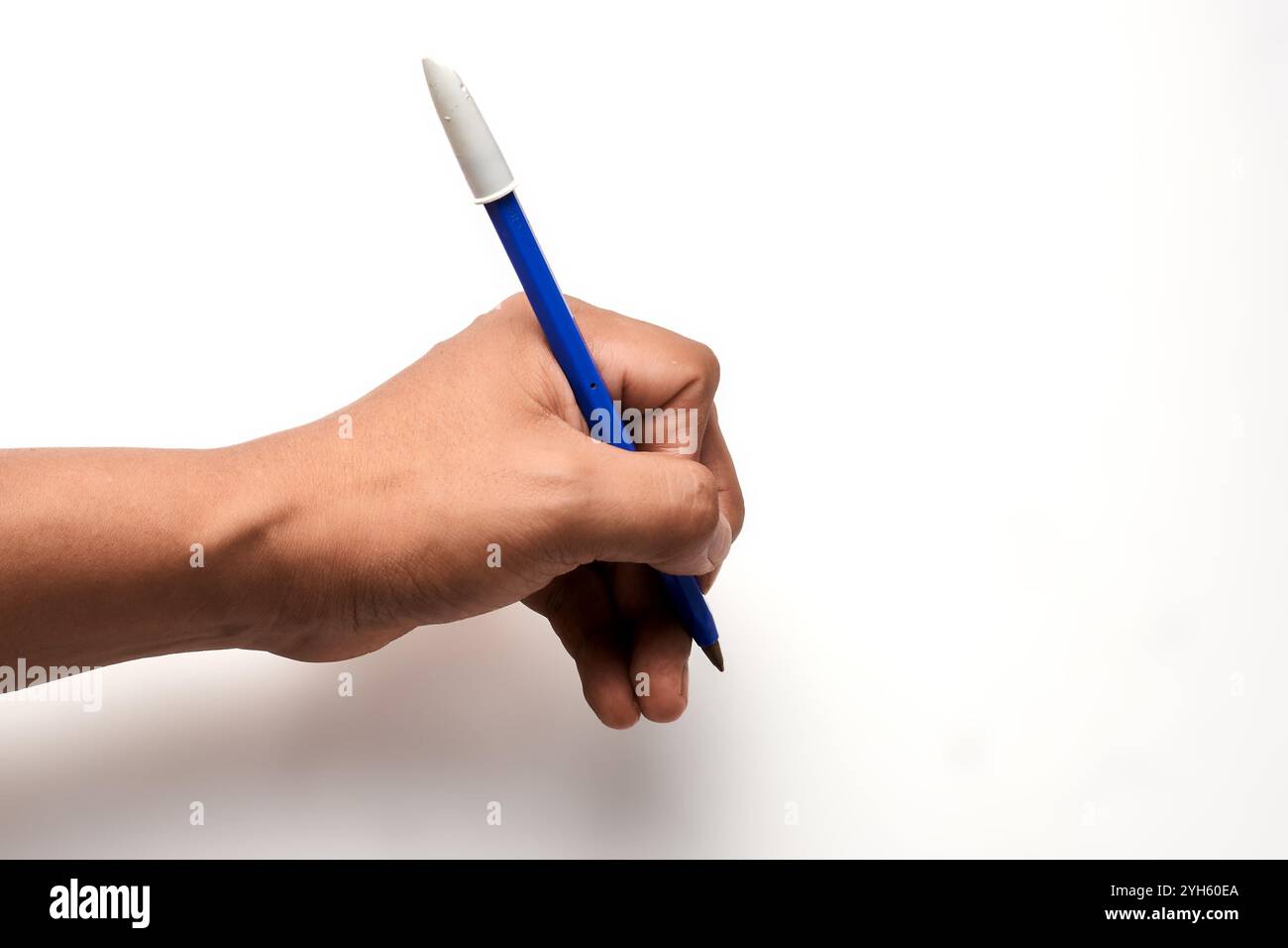 Close-up pencil drawing of a Latin man's hand on white background Stock ...