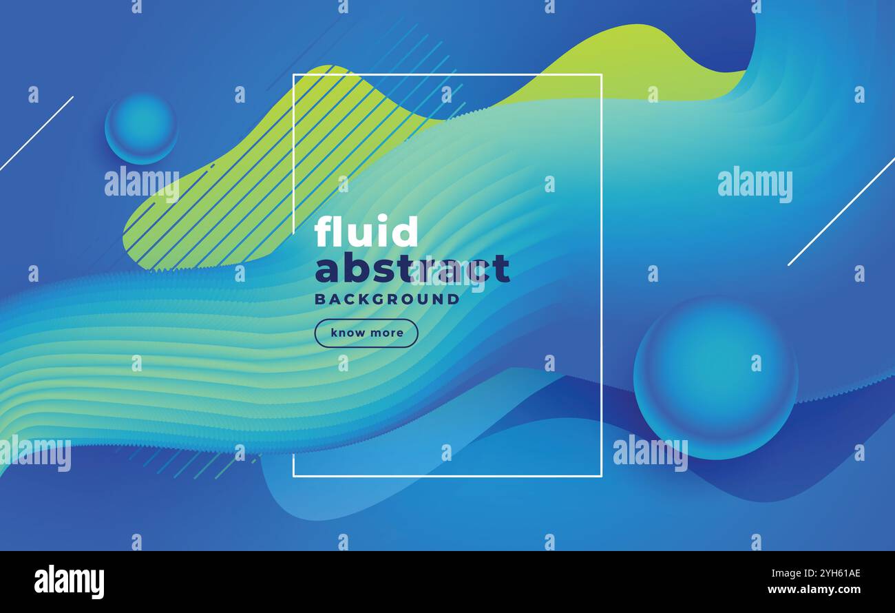 abstract blue fluid background design Stock Vector Image & Art - Alamy