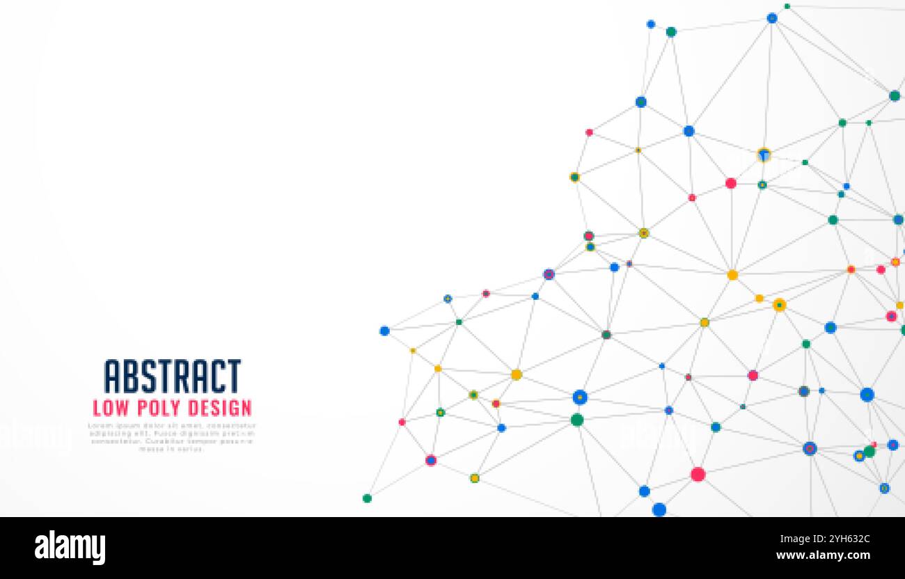 low poly network lines mesh white background Stock Vector Image & Art ...