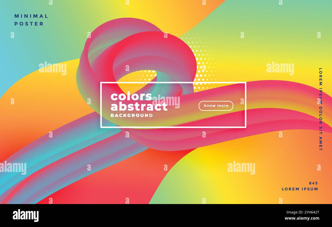 vibrant 3d fluid loop banner colorful background design Stock Vector ...