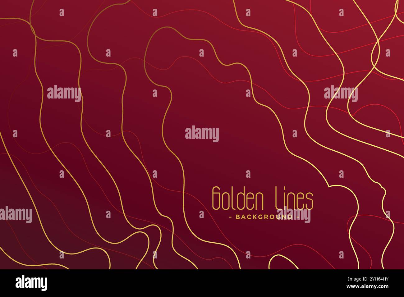 luxury red background with golden contour lines Stock Vector Image ...