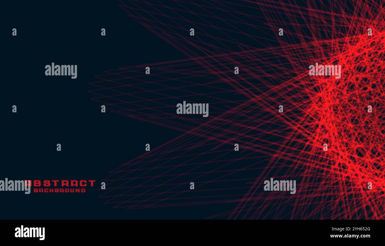 abstract black background with glowing red lines Stock Vector Image ...