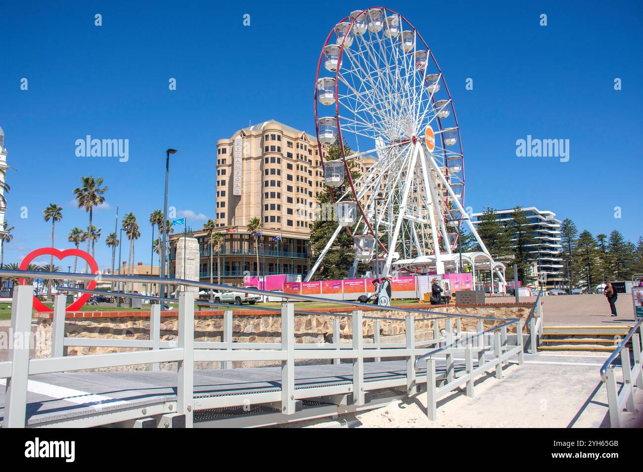 The Giant Wheel from Glenelg Beach, Glenelg, Adelaide, South Australia ...