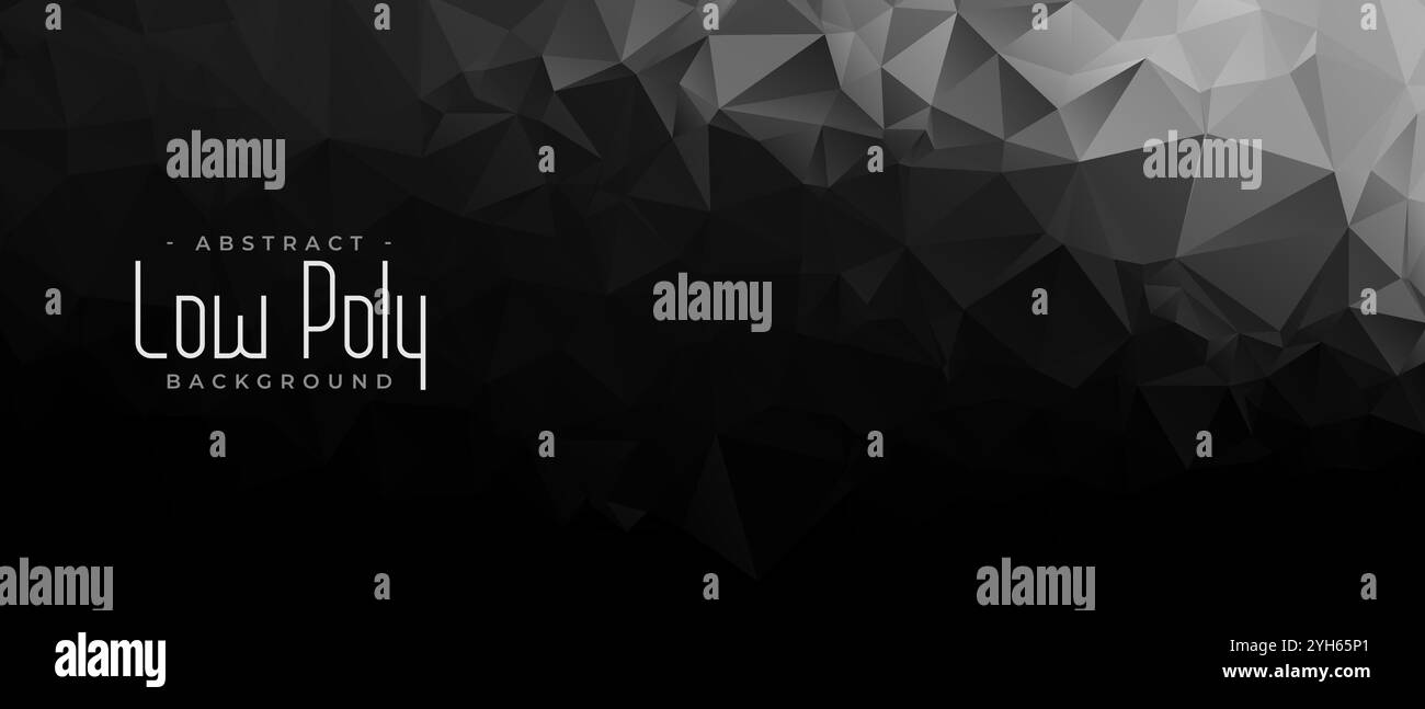 Banner abstract low poly Black and White Stock Photos & Images - Alamy