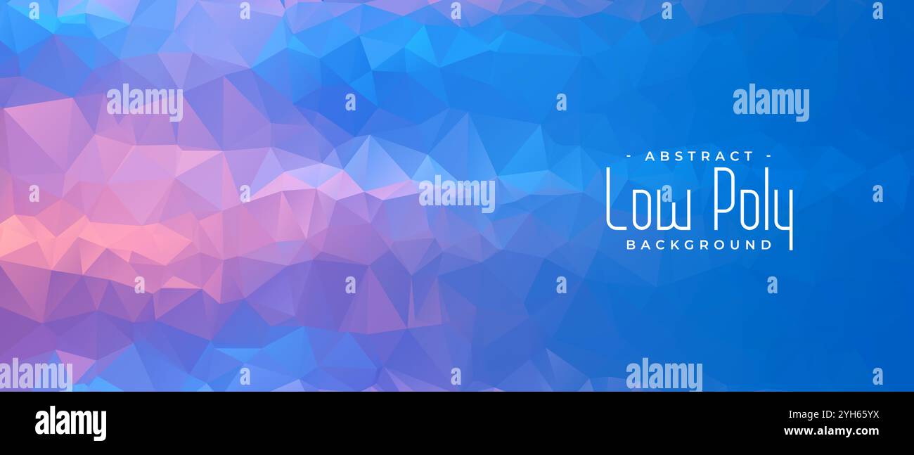 abstract blue geometric low poly banner design Stock Vector Image & Art ...