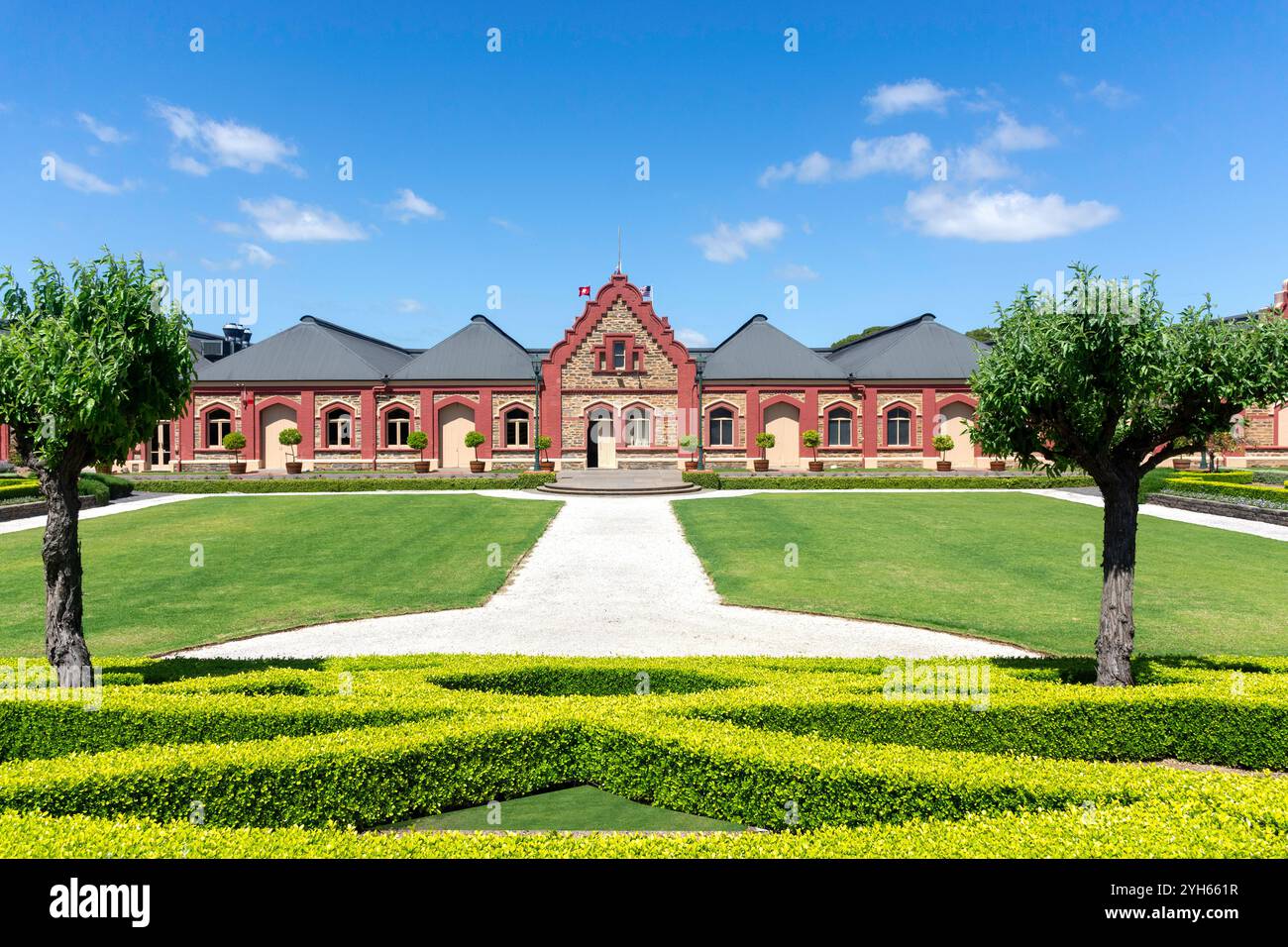 19th century Chateau Tanunda Winery from gardens, Basedow Road, Tanunda ...