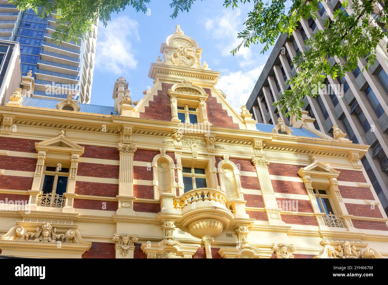 Period facade, Rundle Place, Rundle Mall, Adelaide, South Australia ...