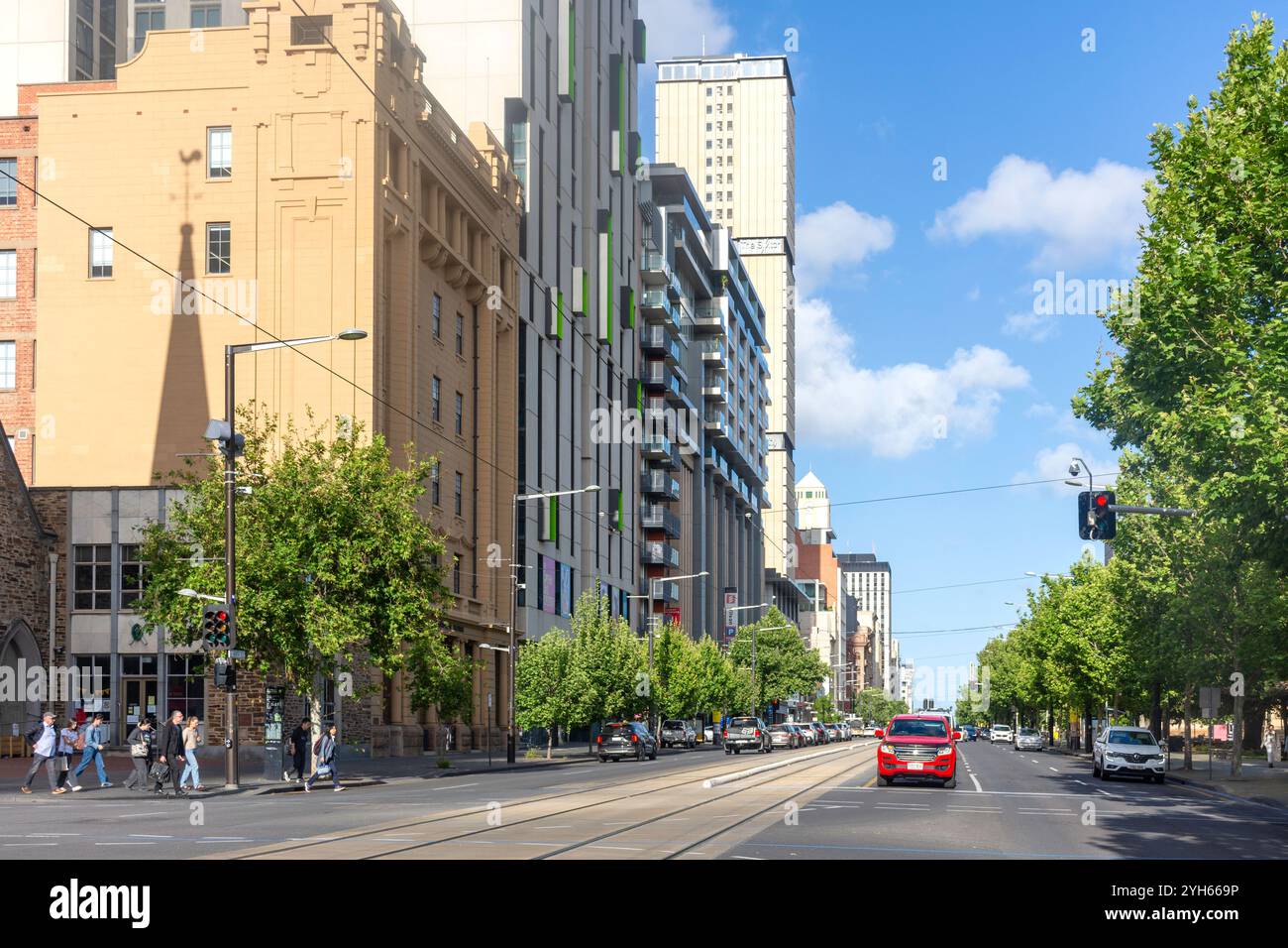 Street scene, North Terrace, Adelaide, South Australia, Australia Stock ...