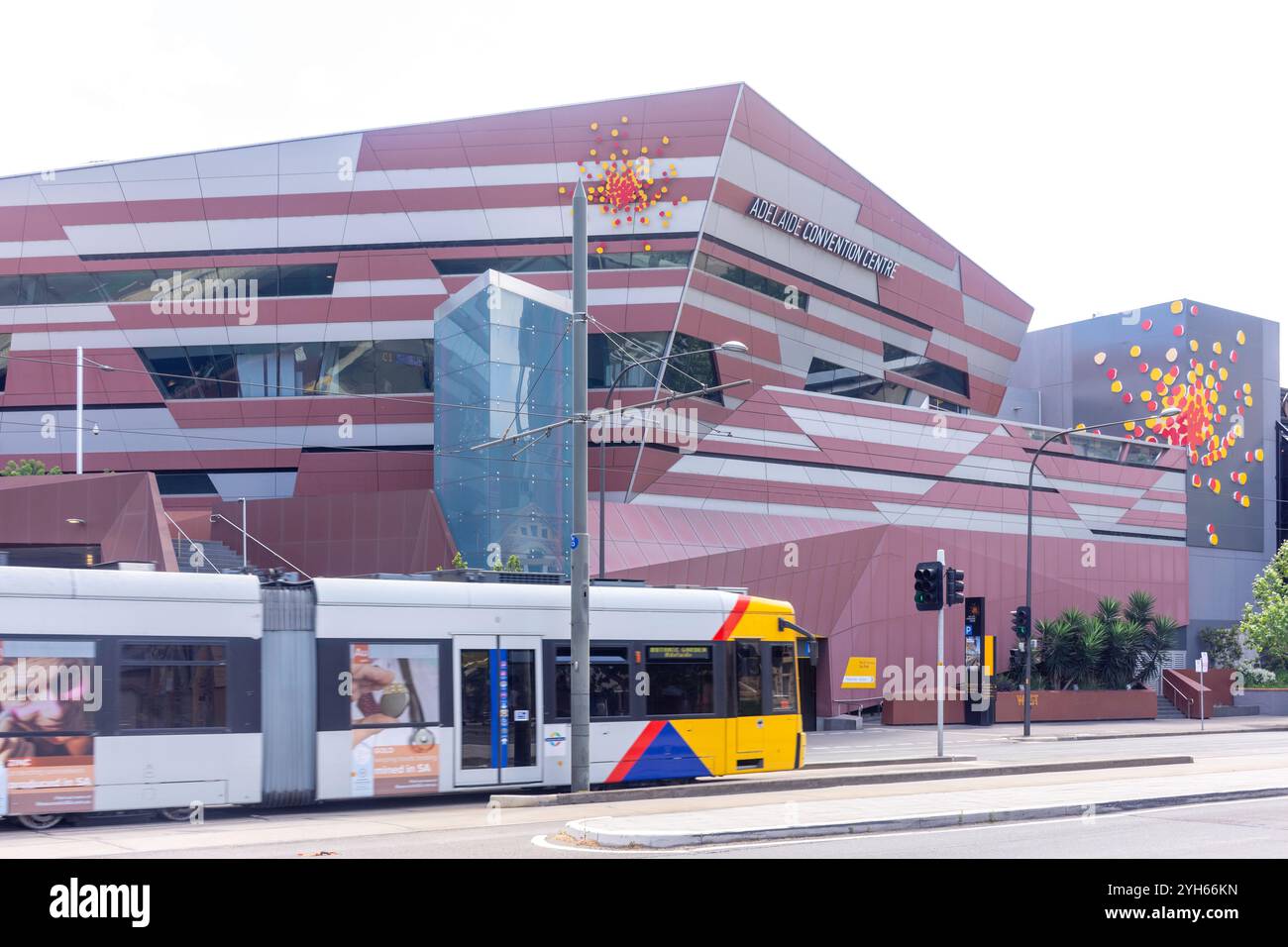Tram passing Adelaide Convention Centre, North Terrace, Adelaide, South ...