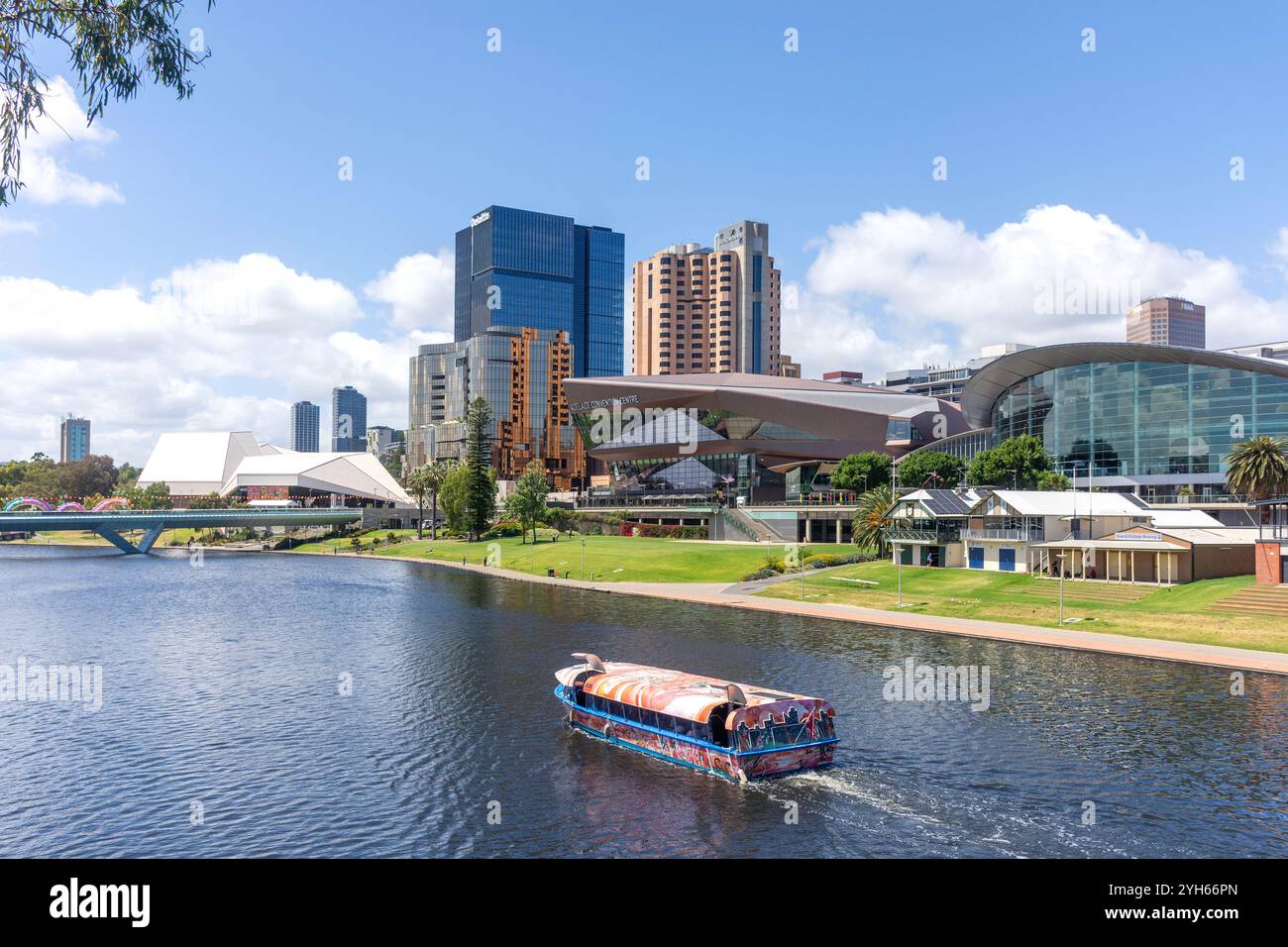 City view across river torrens adelaide convention centre north hi-res ...