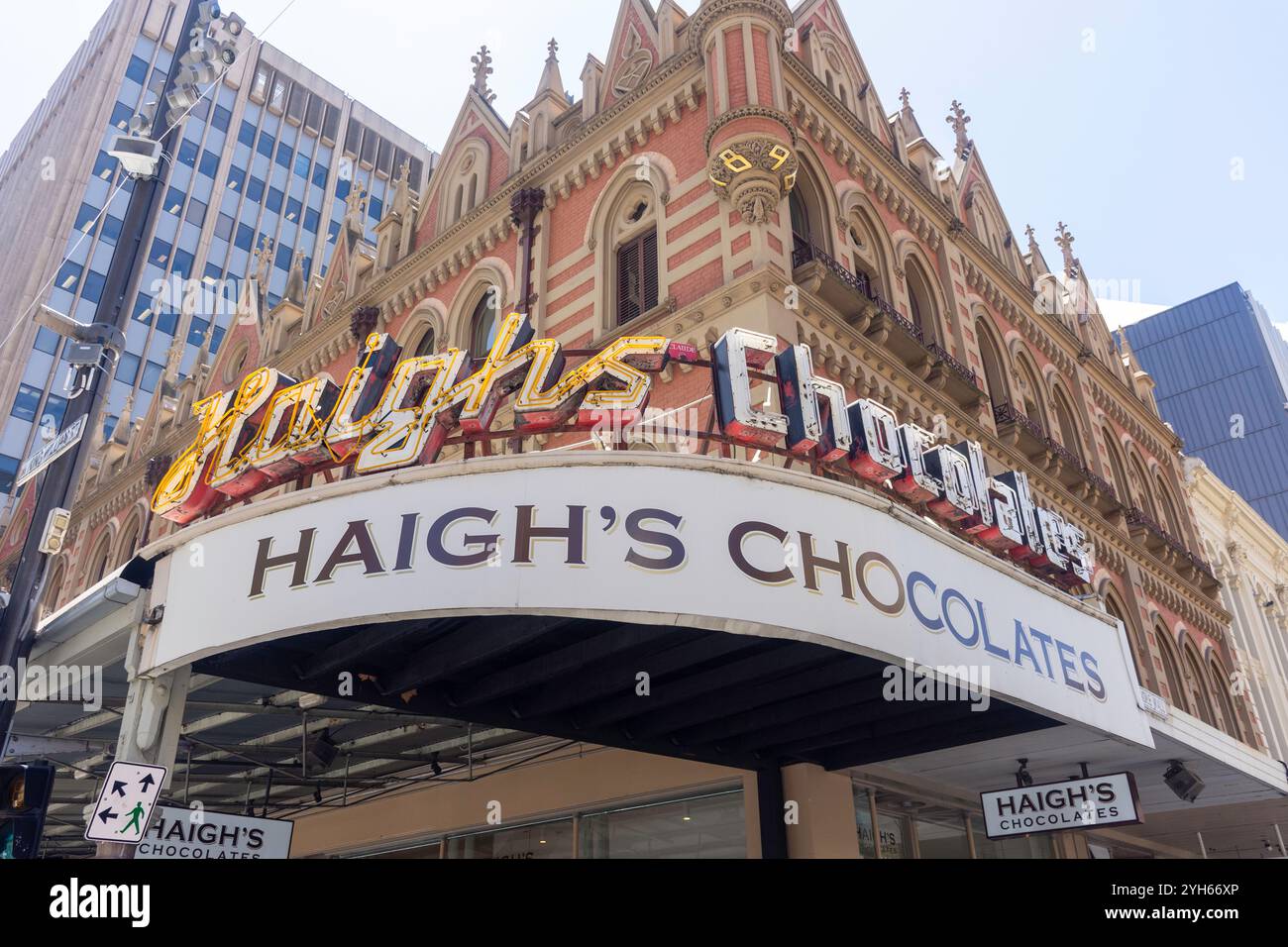 Haigh's Chocolates shop sign, Beehive Corner, Rundle Mall, Adelaide ...