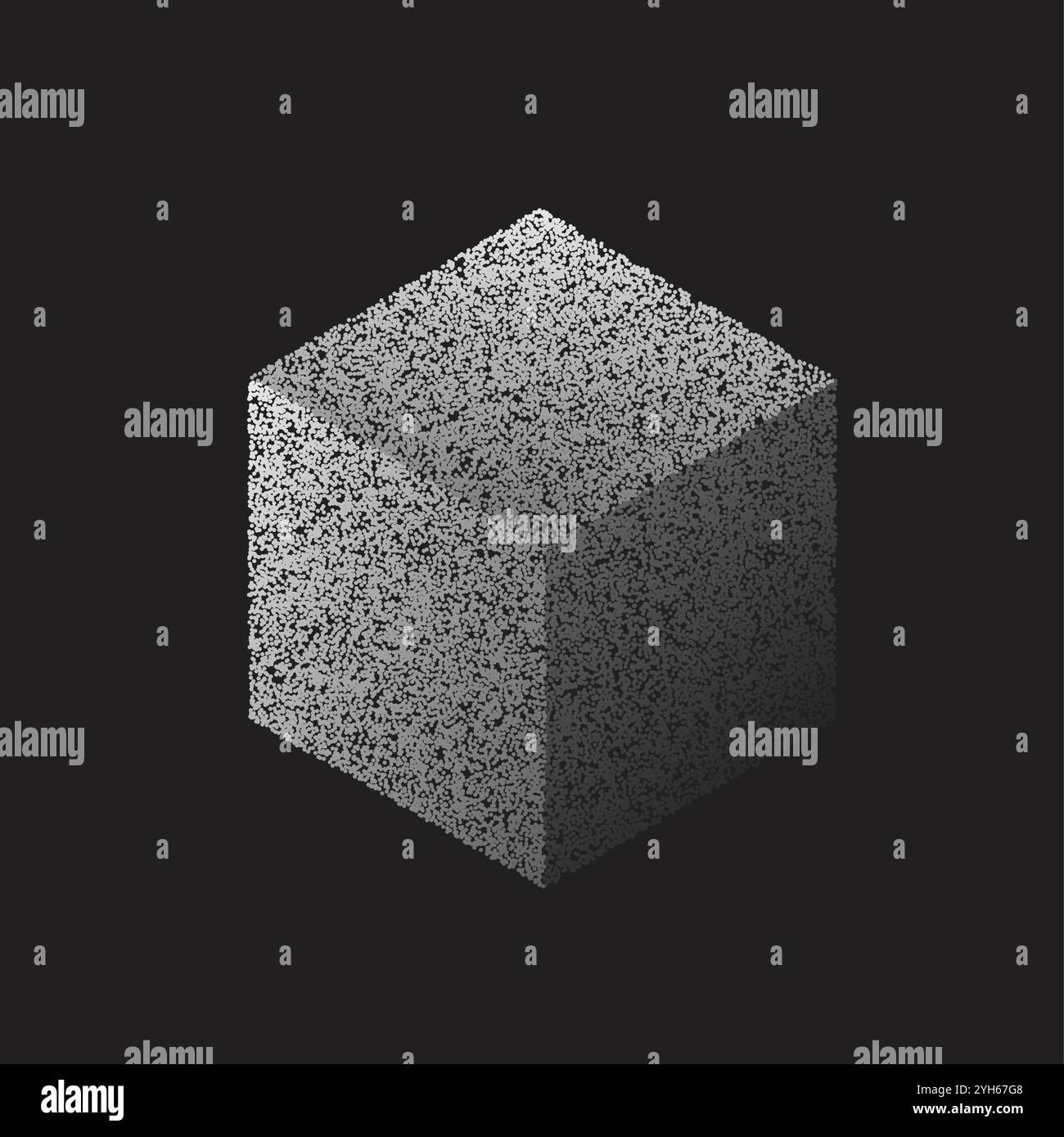 3d cube made with dots Stock Vector Image & Art - Alamy