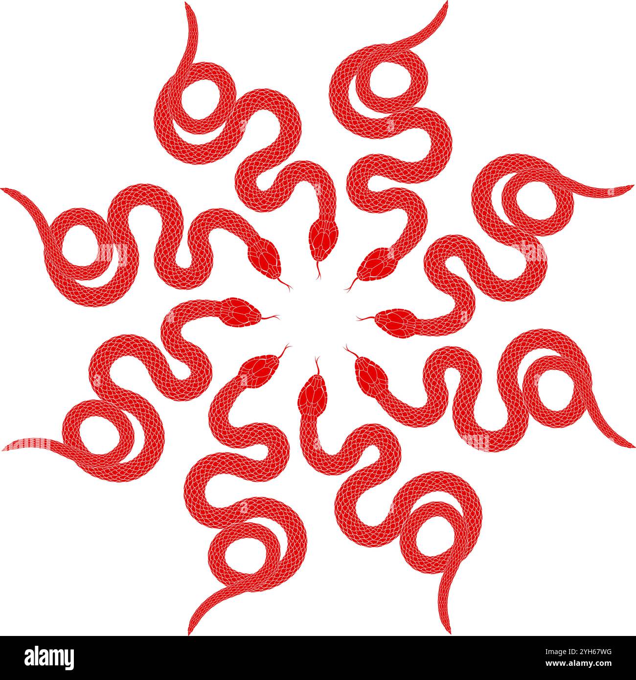 Red snake monogram on white background Stock Vector Image & Art - Alamy