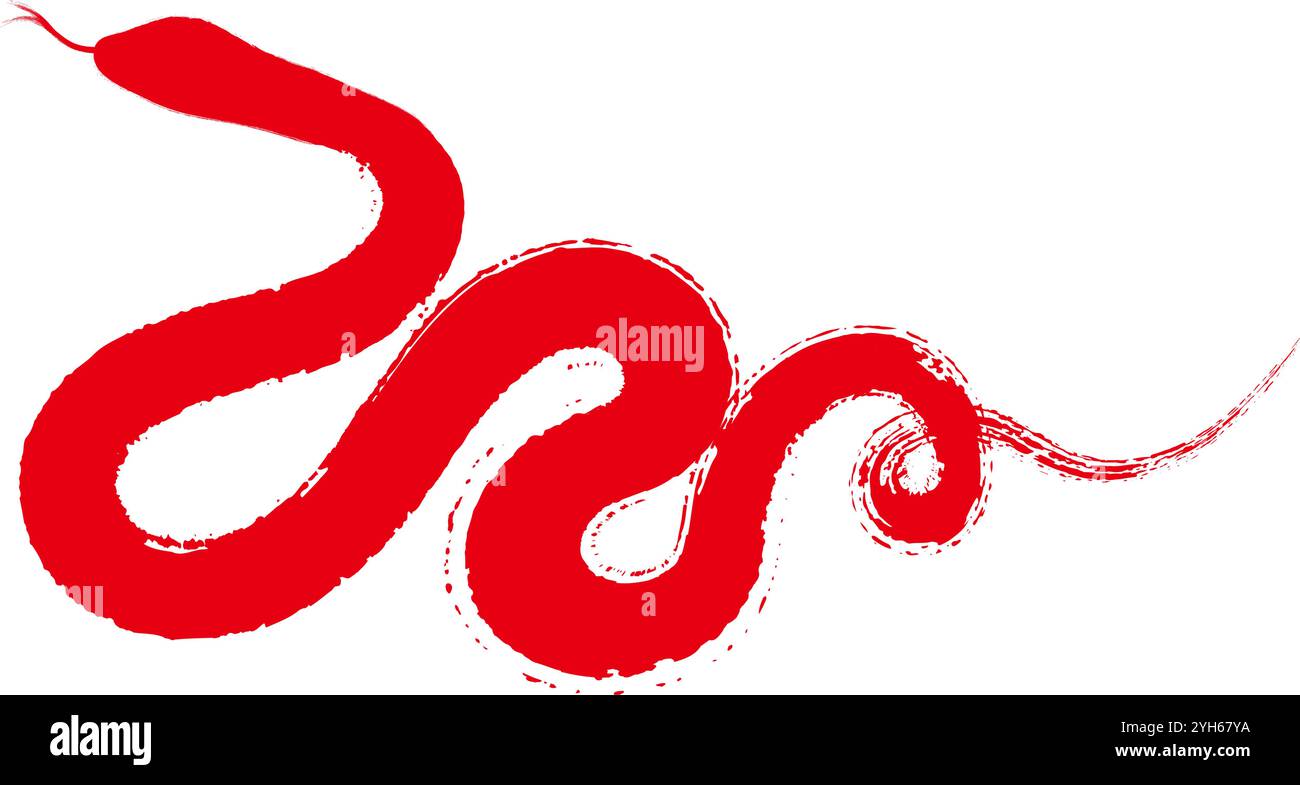 Red snake pattern in brush style Stock Vector Image & Art - Alamy