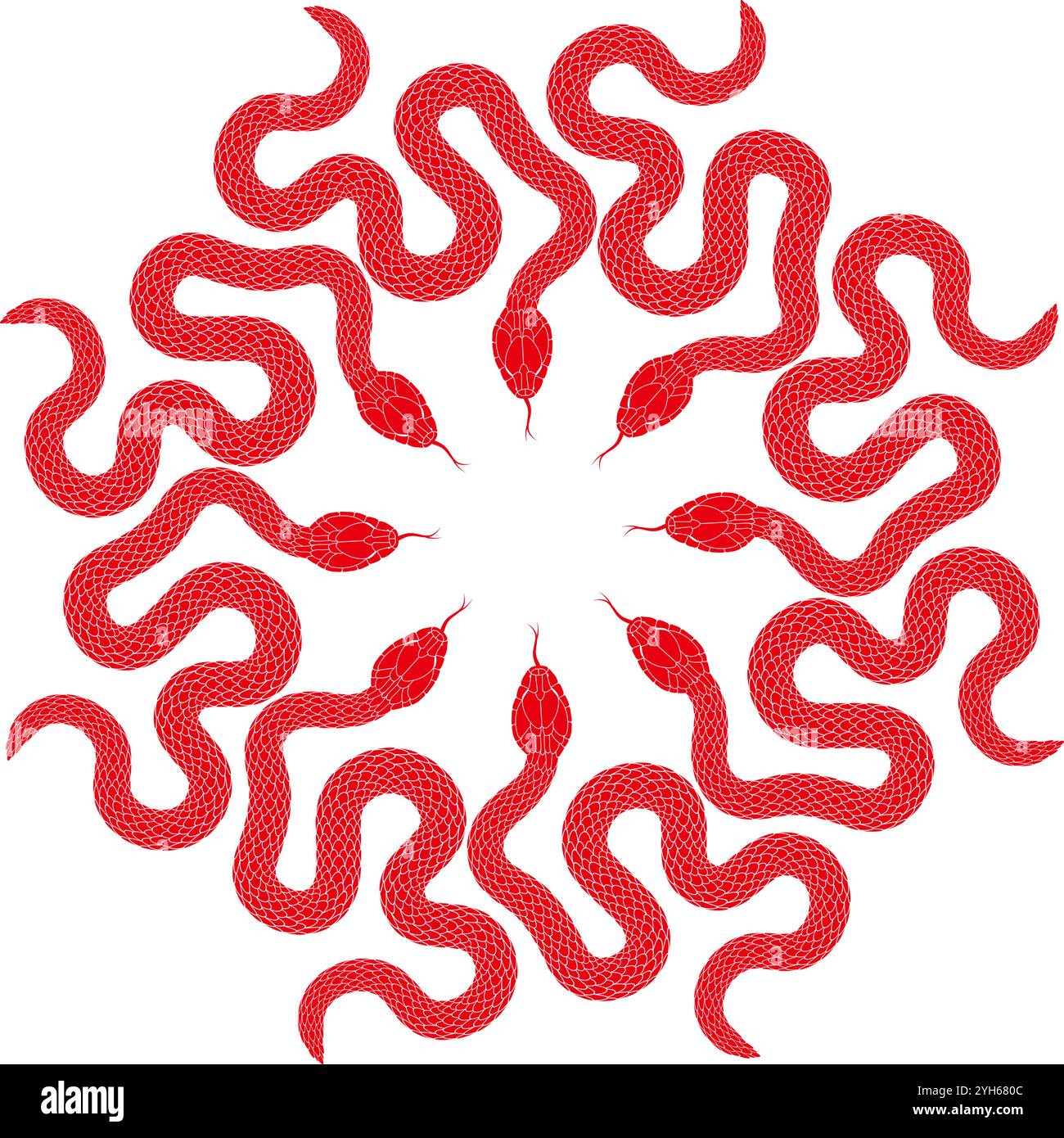 Red snake monogram on white background Stock Vector Image & Art - Alamy
